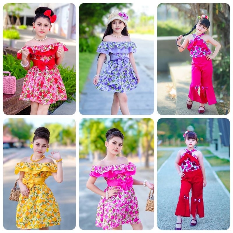 Retro Mini Dress Floral Daughter Dress**Excluded Accessories** | Shopee ...