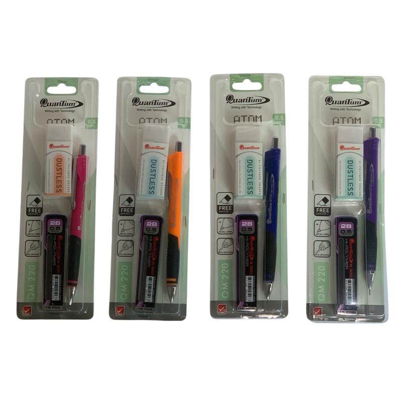 QUANTUM Mechanical Pencil With Lead And Eraser (Assorted Colors ...