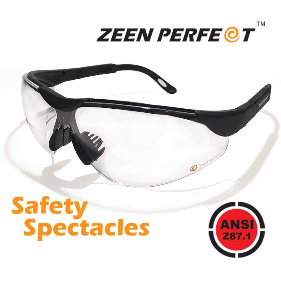 ZEEN PERFECT SAFETY GLASSES UV400 Wind Dust Construction Standard ANSI ...