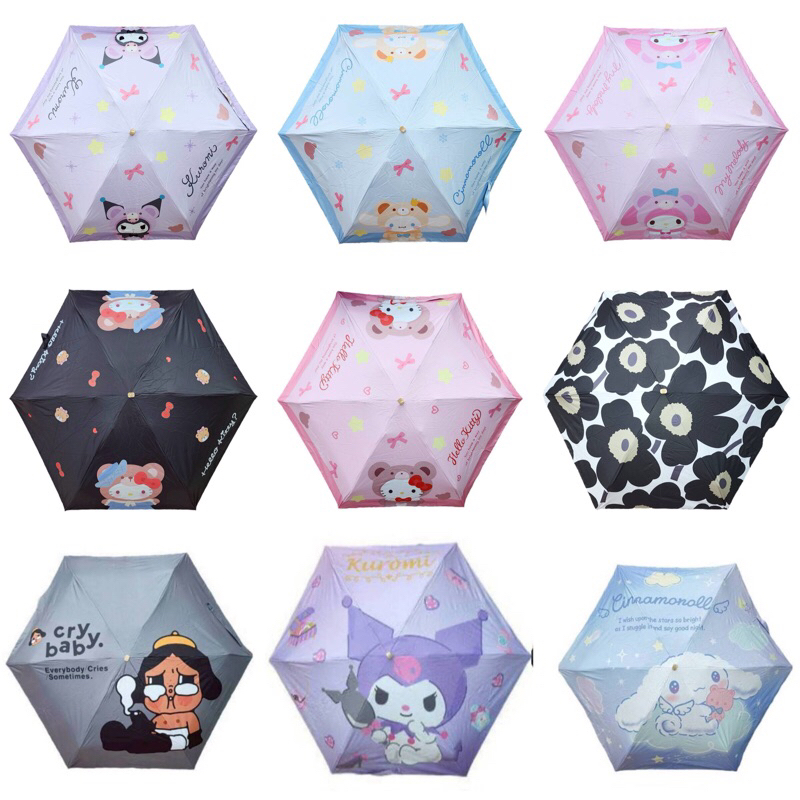 Portable Umbrella Uv Small Rain Easy To Carry Strong Rod | Shopee ...