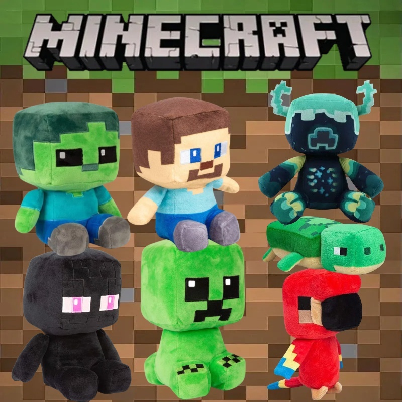 Minecraft Plush Toys Steve Creeper Enderman Zombie Alex MC Stuffed Toy ...