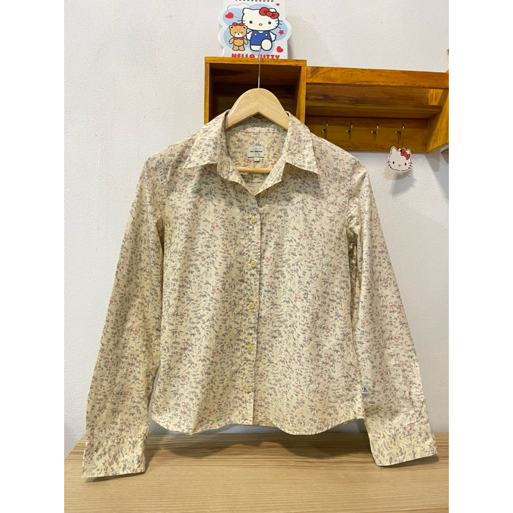 CK Calvin klein Long Sleeve Shirt Slim Fit Brand Work | Shopee Philippines