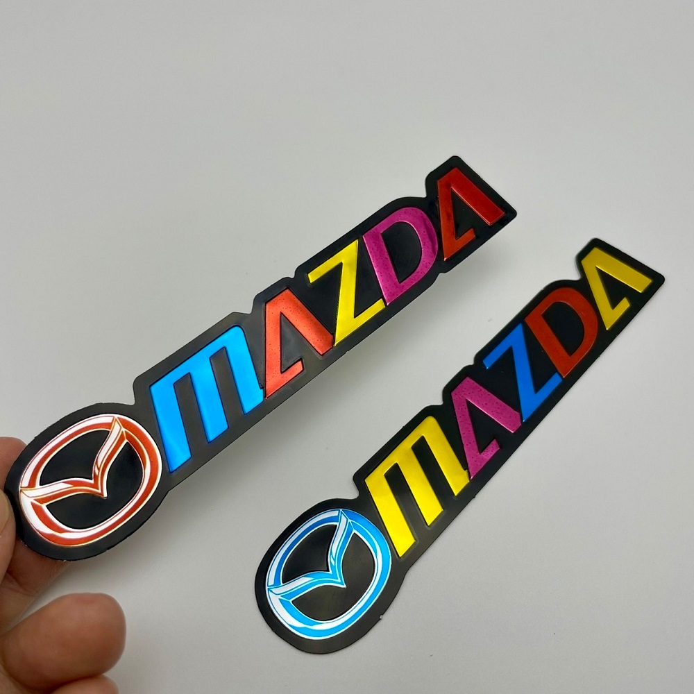 Mazda 3D Embossed Stamping 2pcs Sticker Logo Car Styling JDM Pickup ...