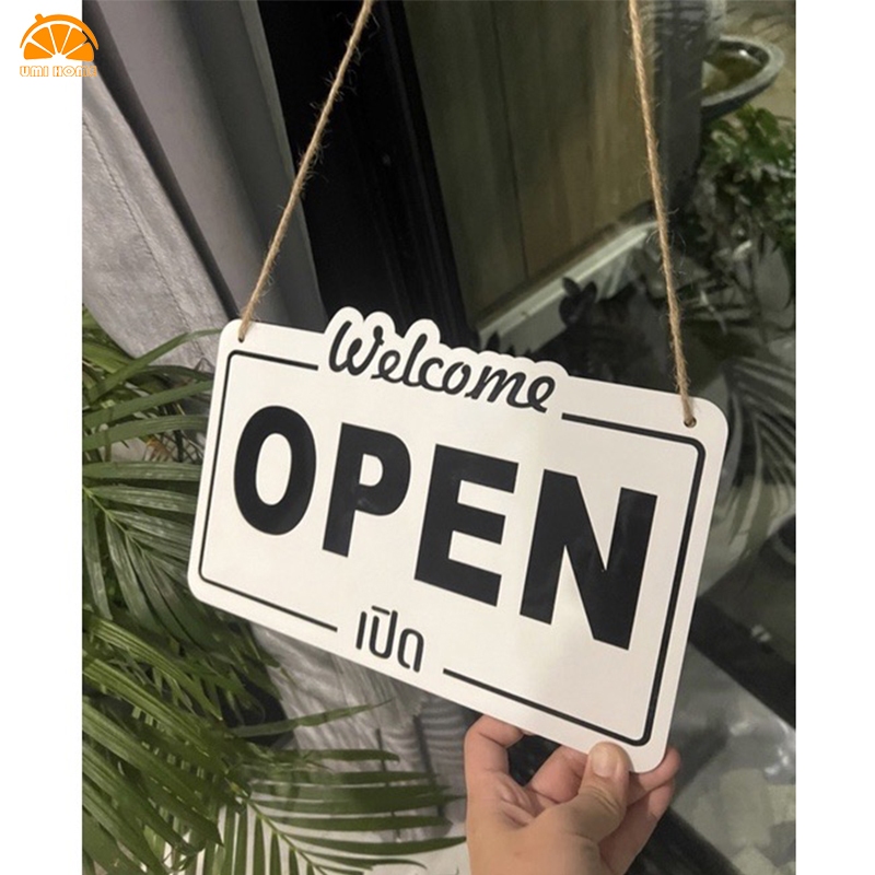 Hanging Sign OPEN-Close Door Stop Restaurant Warning OPEN-CLOSED Double ...