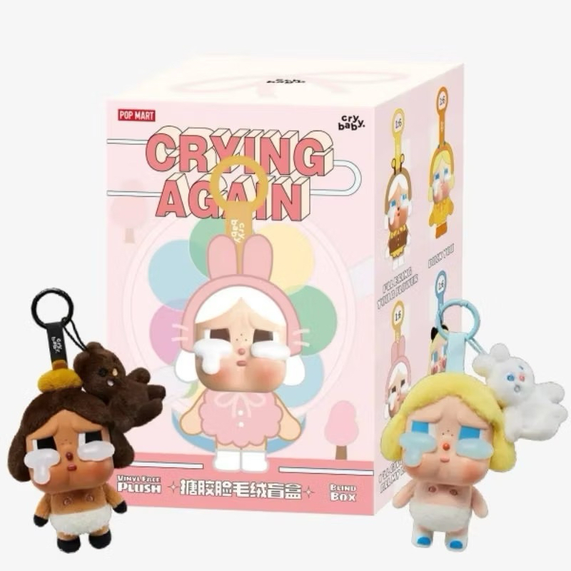 Popmart crybaby crying again series Identification Card Check Key Chain ...