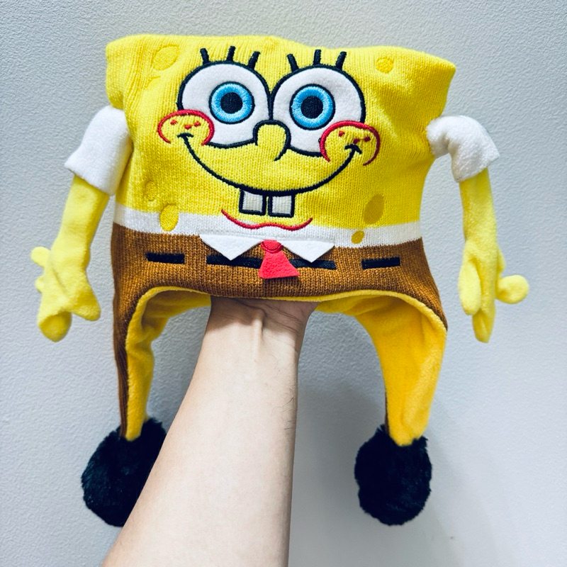 Fashion SpongeBob Cap Squeezed Hand Raised Two Sides Square Pants ...