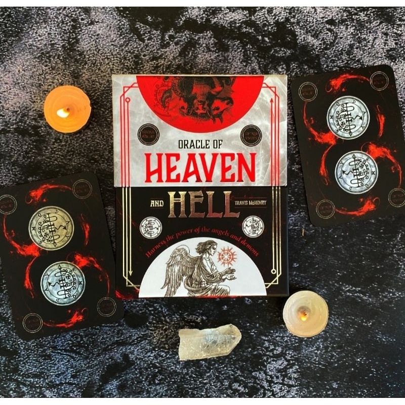 Oracle of Heaven And Hell Luxury Red Edge Cards Tarot | Shopee Philippines
