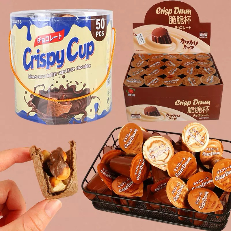 Crispy Choco Cup Biscuit Fdathai 1 Jar 50pcs | Shopee Philippines