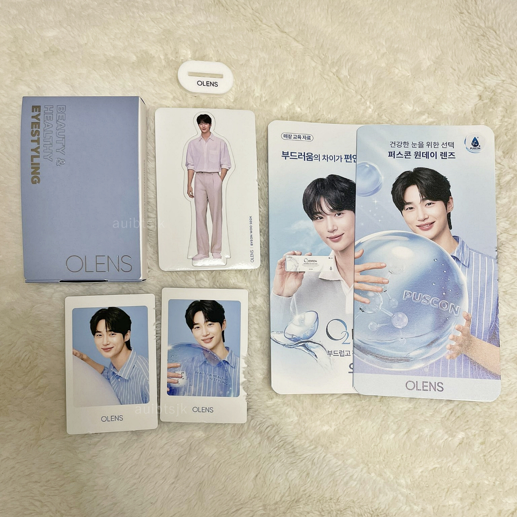 Authentic SET BYEON WOOSEOK x OLENS Card Usook Skipping Time Come Safe ...