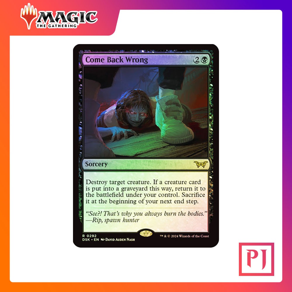 [MTG] Come Back Wrong (292) [DSK] [BLACK] [RARE] [FOIL] [ENG] (Magic ...