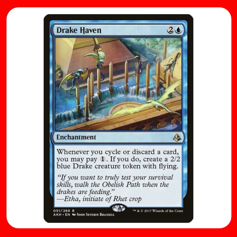 [MTG] Drake Haven [AKH] [BLUE] [RARE] [NORMAL] [ENG] (การ์ดเมจิค ...