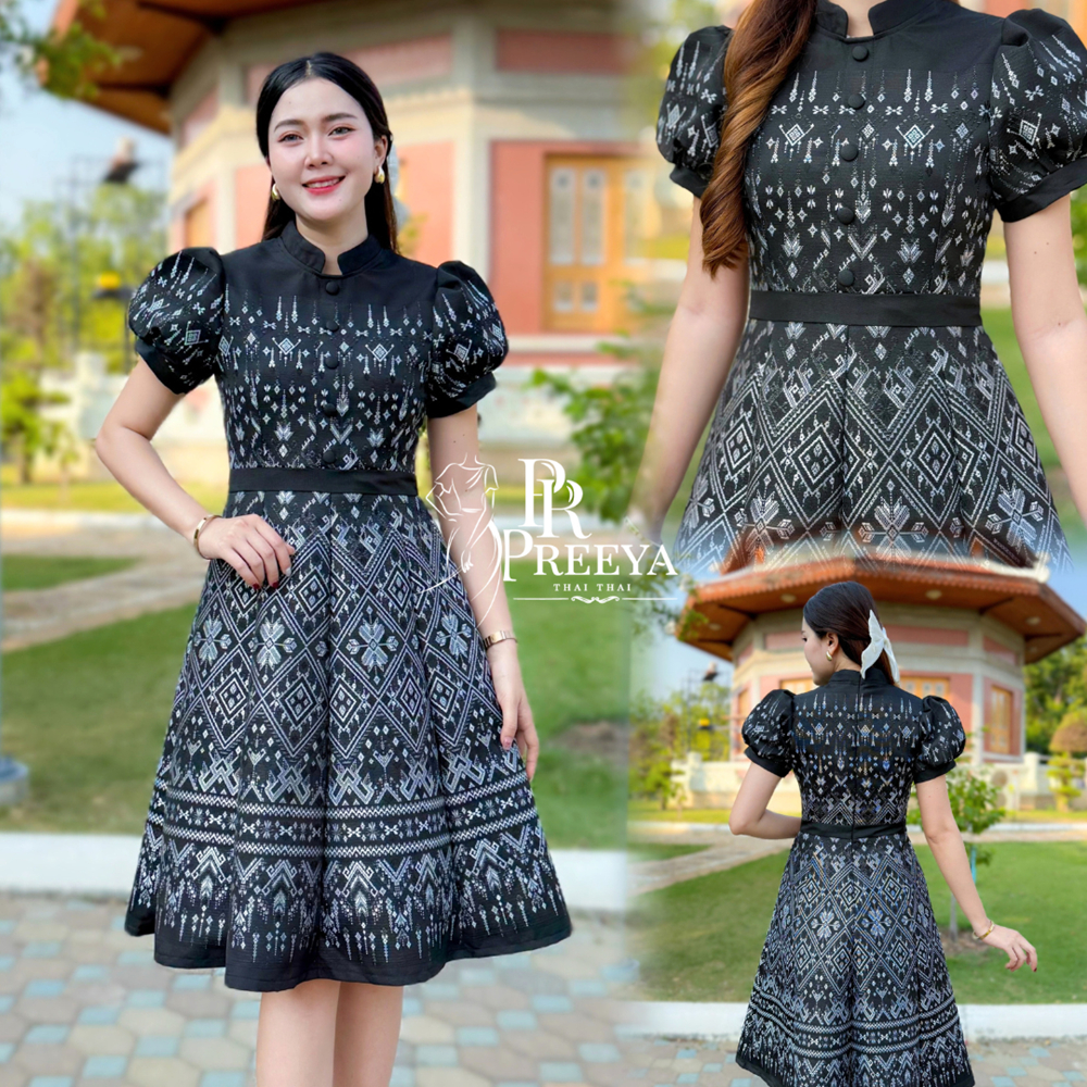PR79 Cotton Silk Dress Gam preeya Brand Thai | Shopee Philippines