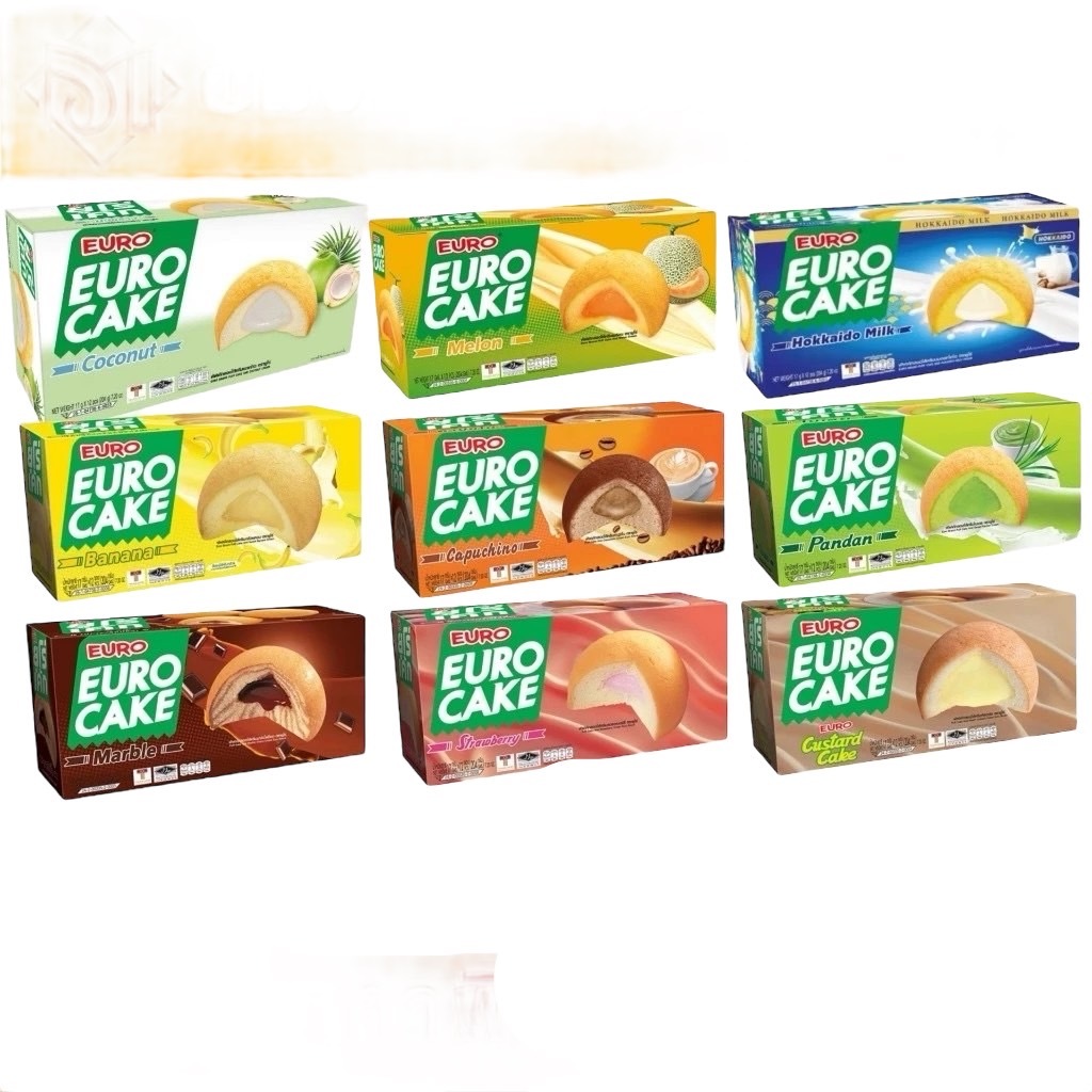 Euro Puff Cake And Cream Contains 9 Flavors 17 G 12 Pieces. | Shopee ...