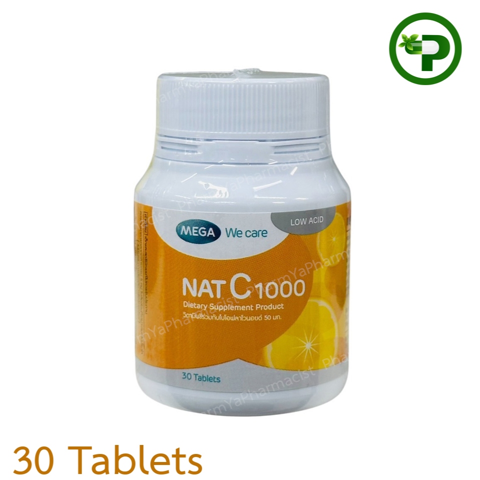 Mega We Care NAT C 1000 mg. 30 tablets 1000 30 [1 Jar] | Shopee Philippines