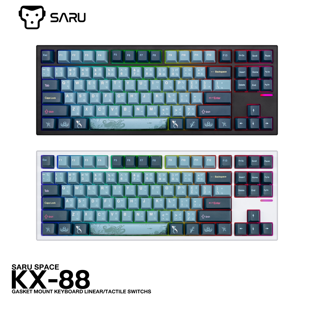 [1 Year Warranty] SARU Bluetooth Gaming Keyboard-Wireless KX-88 Deep ...