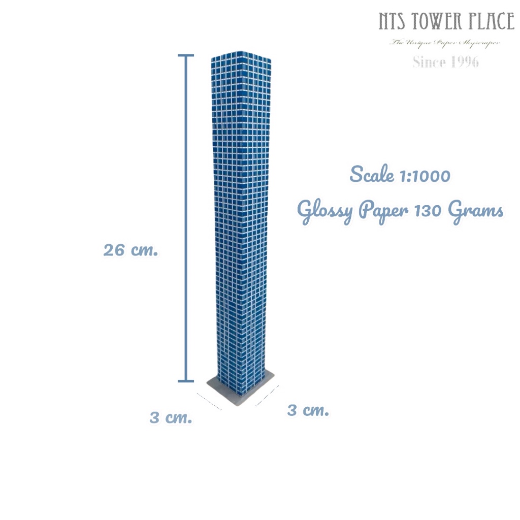 64-Layer Paper Building Model Height 26 Cm Width 3 Length 3 Cm ...