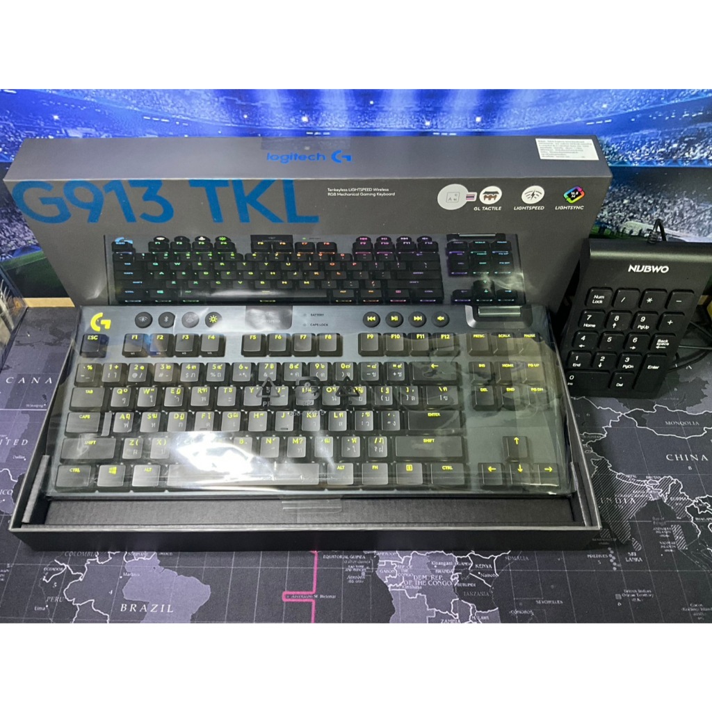 LOGITECH GAMING KEYBOARD G913 LIGHTSYNC WIRELESS TKL RGB TACTILE ...