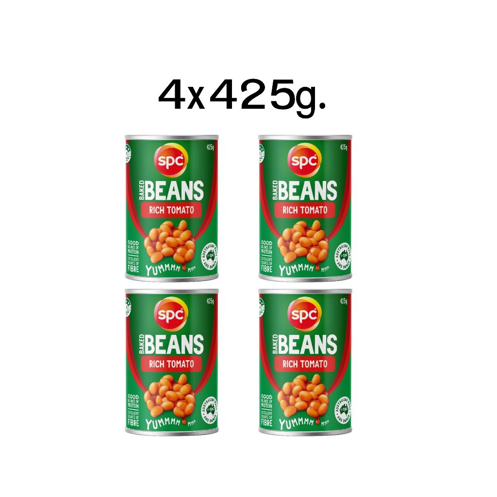 SPC Baked Beans Rich Tomato 4*425g In Sauce 4*425g | Shopee Philippines
