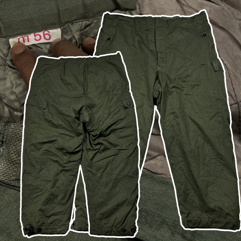 Vintage 70/80s East German Army DDR NVA GDR Trousers Pants Olive Real ...