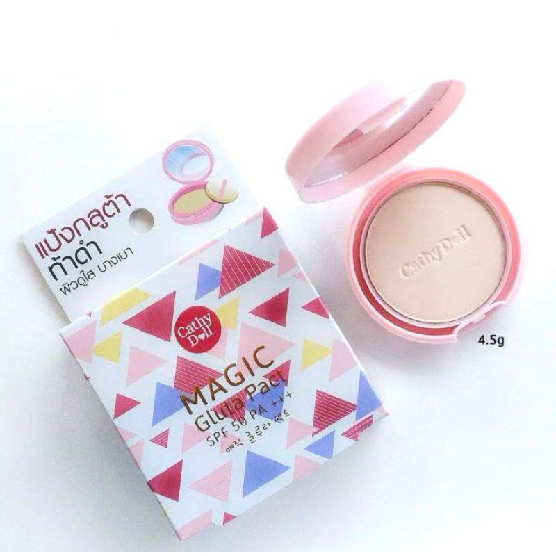 CATHY DOLL MAGIC GLUTA PACT SPF50PA+++ 4.5g (21 Light Beige) | Shopee ...