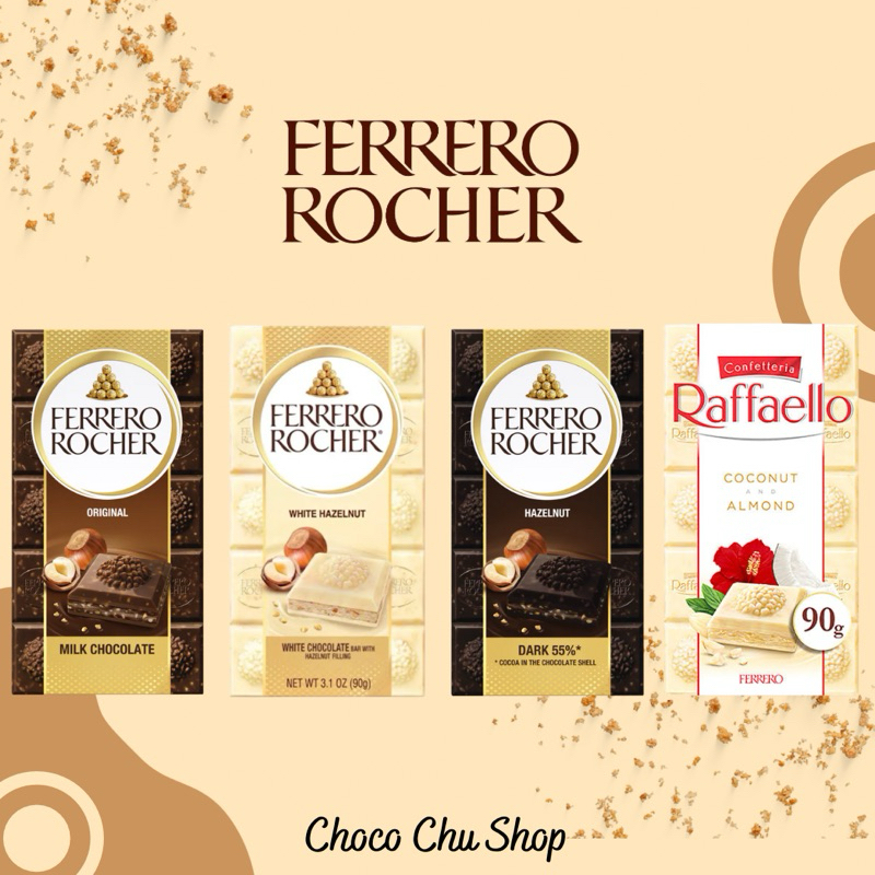 Ferrero Rocher bar/Raffaello Size 90g-Superior Delicious In 4 Flavors ...