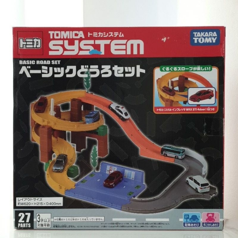 Tomica System Basic Road Set Takara Tomy 27pcs Car Subaru Impreza WRX ...