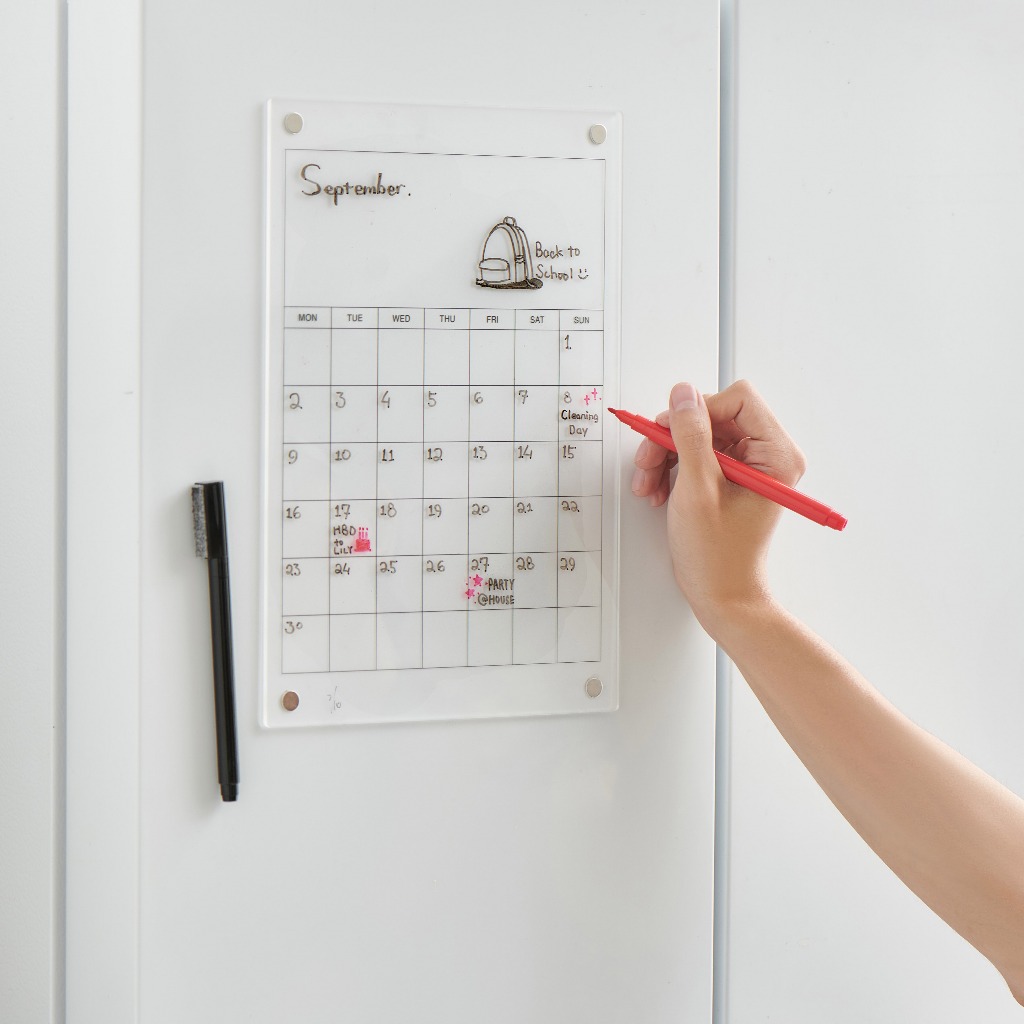 MUJI Transparent Acrylic Magnetic Sheet Daily Calendars | Shopee ...