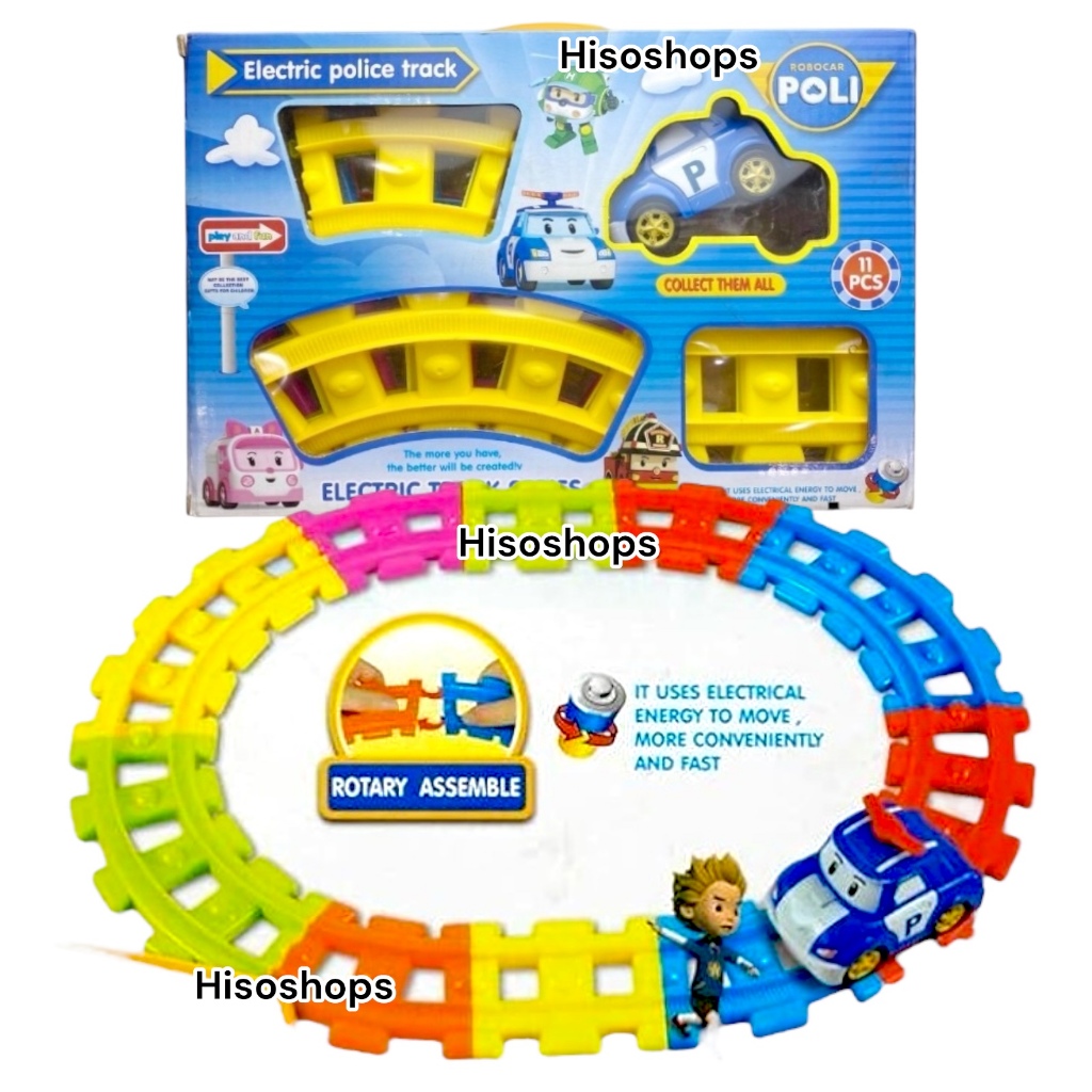 ROBOCAR POLI Electric Police track Car With Train Poly Very Cute ...