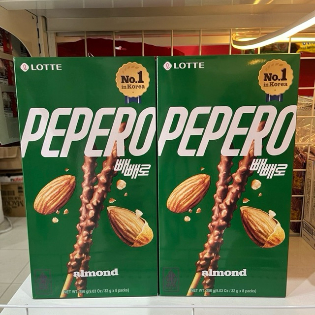 Lotte PEPERO Almond&Chocolate Coating Big Box | Shopee Philippines