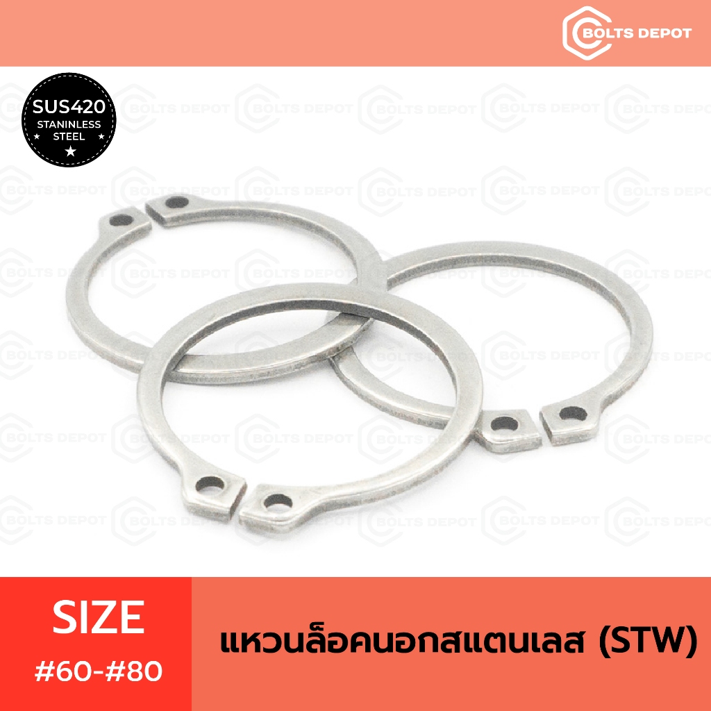 Stainless Steel Outside Lock Ring No. 60 To 80 I SUS420 | Shopee ...