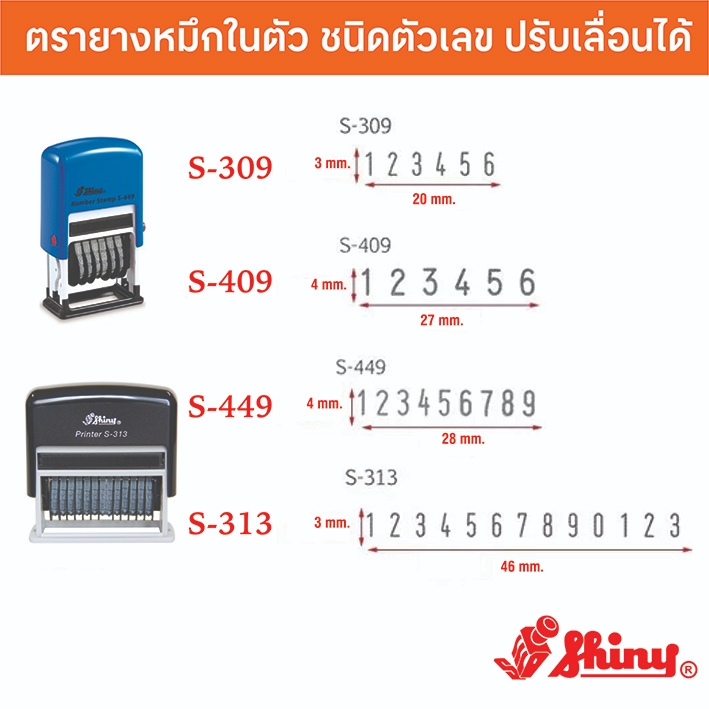 Shiny Number Rubber stamp Self Inking Type Numbering | Shopee Philippines
