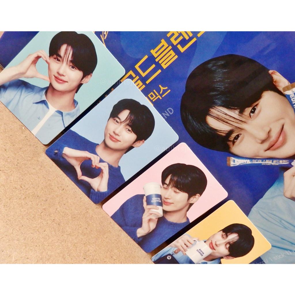 Authentic Card EDIYA COFFEE x BYEON WOOSEOK Byeonoosok Byeonwoosook ...