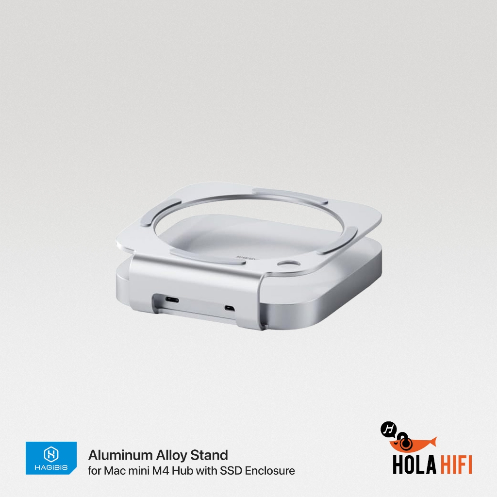 Hagibis Aluminum Alloy Stand for Mac mini M4 Hub with Enclosure ...