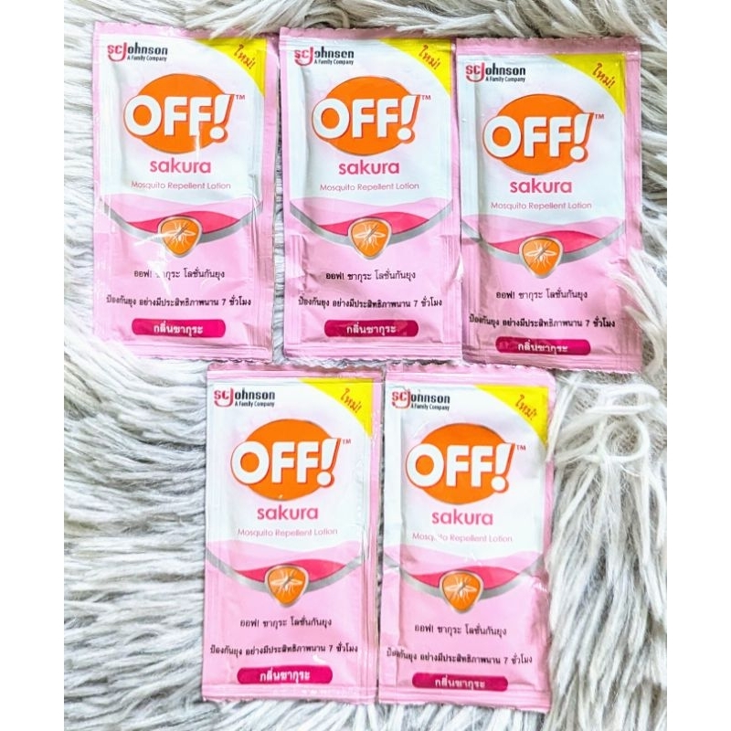 ** OFF Mosquito Repellent Lotion 5 Sachets 10 Sakura Scent Size 6 Ml ...