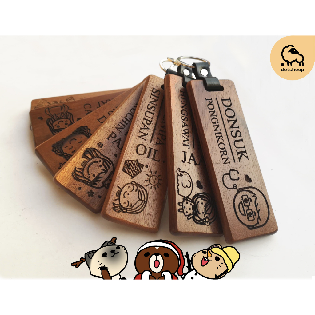 dotsheep wooden keychain House Resort Hotel ** Engraved | Shopee Philippines