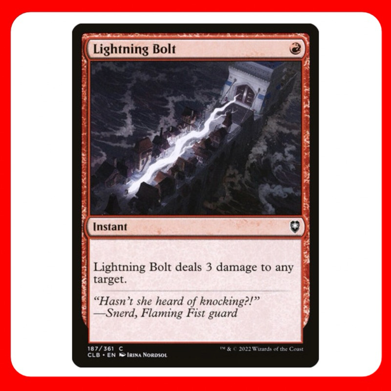 [MTG] Lightning Bolt [CLB] [RED] [COMMON] [NORMAL] [ENG] (Magic Card ...