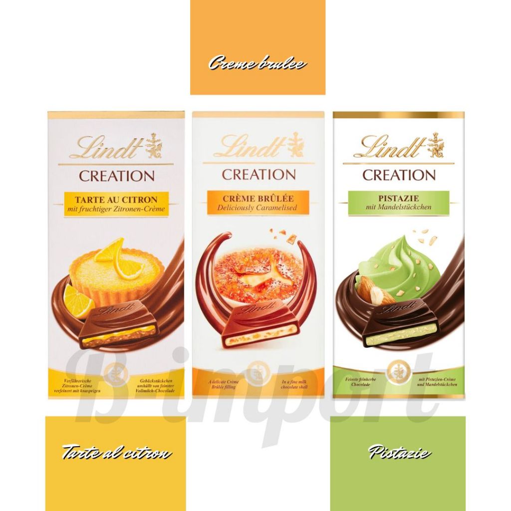 Chocolate Lindt Creation Bar Weight 148/150 Grams Comes In 3 Flavors ...