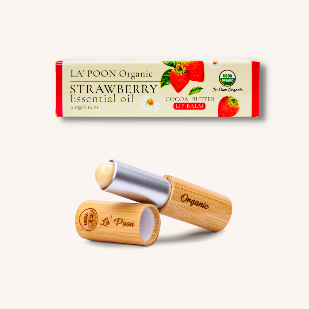 Organic Lip Balm Strawberry Flavor Moisturize Your Mouth | Shopee ...