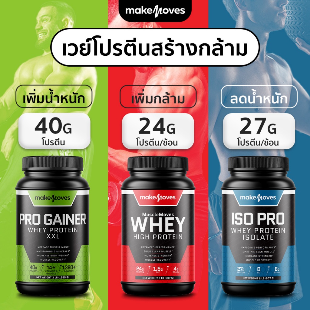 Whey Protein Weight Gain Muscle Increase Isolate High Makemoves | Shopee Philippines