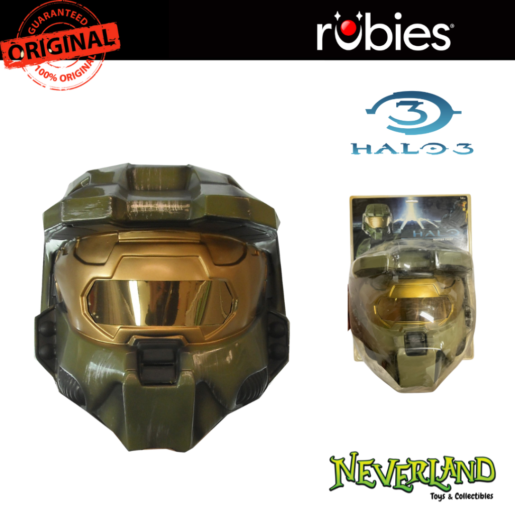 Rubies HALO Master Chief Helmet Mask Adult Size***Discolored Box ...