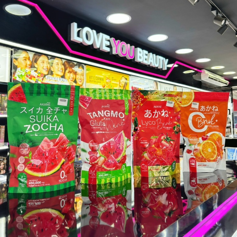 [1 Pack Contains 30 Sachets] AKANE Suika Zocha/C-Brink Collagen/Lyco ...