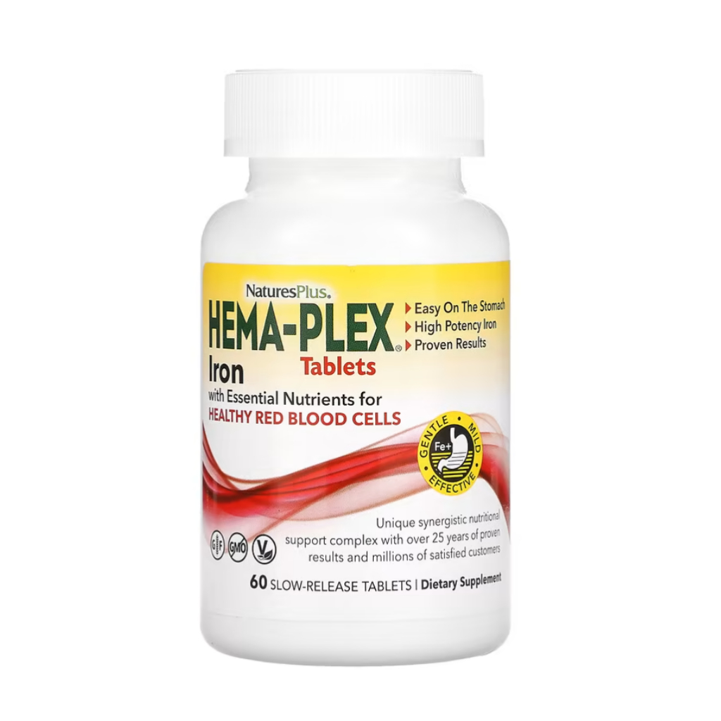 NaturesPlus Hema-Plex Red Blood Cell Health Supplement 60 Slow-Release ...
