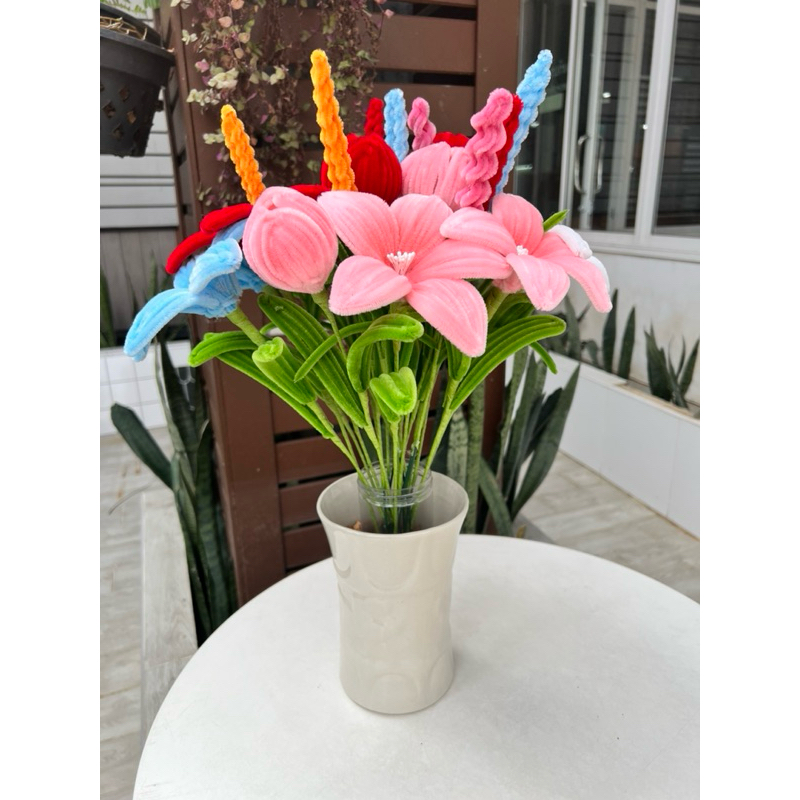 Lily Flower With Velvet Wire | Shopee Philippines