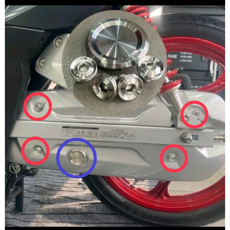 Big Wave Cover 1 Smooth Pattern + 4 Deep Groove Bolts = (Set Of 5 ...