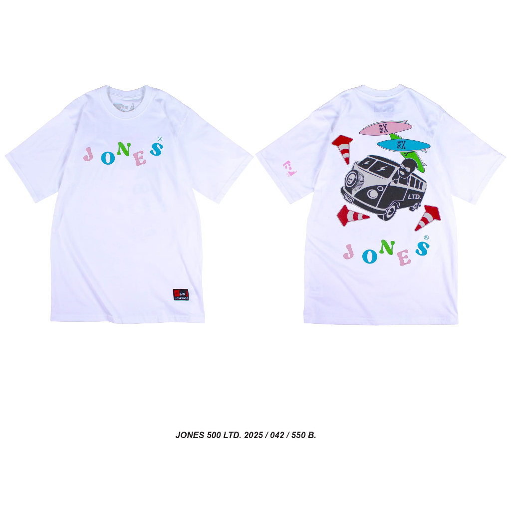 042-2025 : JONES 500 TRIP/White/T-Shirt 550 B. | Shopee Philippines