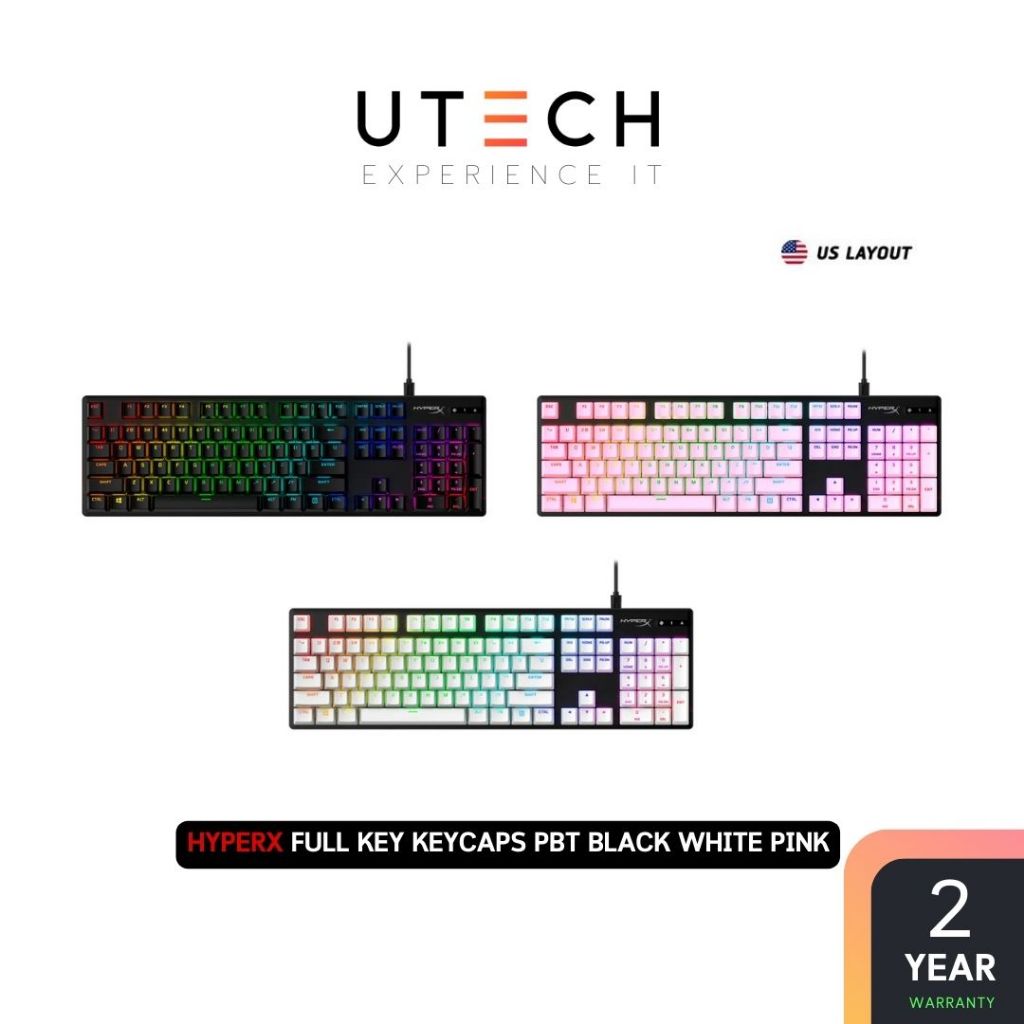 HyperX PBT Keycaps Full Key Set (EN) by UTECH | Shopee Philippines
