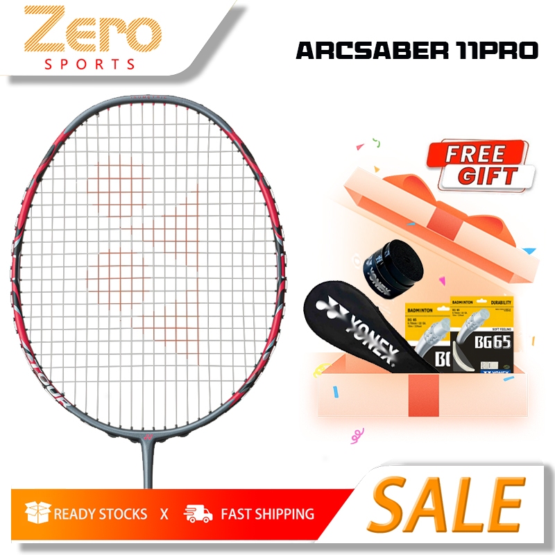 ARCSABER 11 PRO Badminton Racket Carbon Single Bar G54U 26-30lbs Lb 83g ...