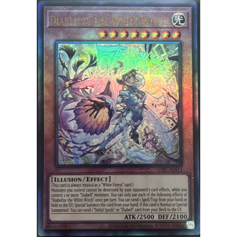 Yugioh Asia-Eng [ALIN-AE012] Diabellze the White Witch (Ultimate Rare) Authentic Yuki Card Cheap ...