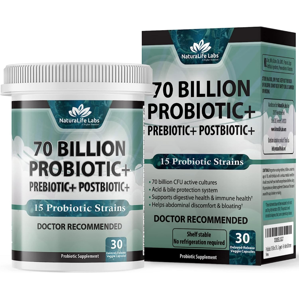 NaturaLife Probiotic 70 Billion 15 Strains Microorganisms 3in1 With Pre ...