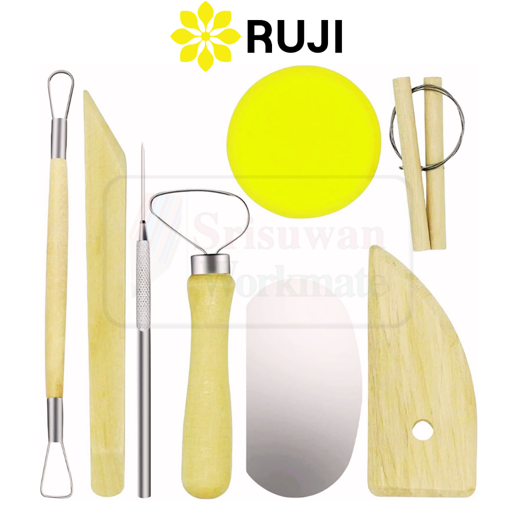 RUJI ACT08 Set Of 8 Clay Molding Equipment Pottery Tool Kit Tools ...